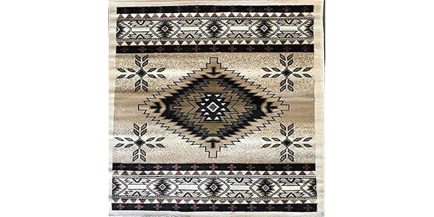Bellagio Southwest Square Native American Tribal 5'3" x 4'