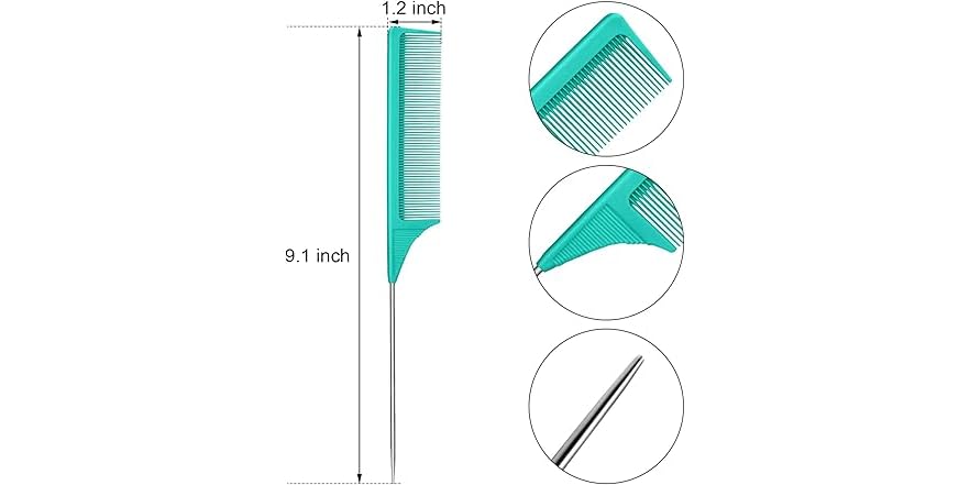 9 Packs Rat Tail Comb Set