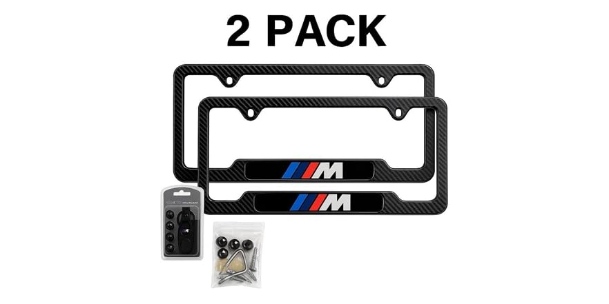 2 Pack License Plate Frames for BMW