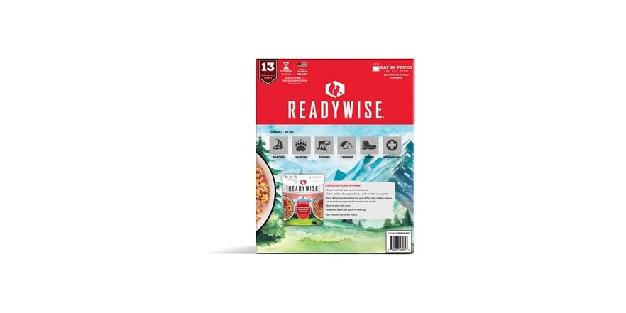 ReadyWise Outdoor Adventure Meal Kit 13 Meals