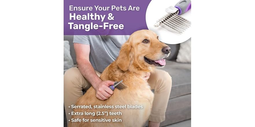 Pet Deshedding Comb (3 Pack)