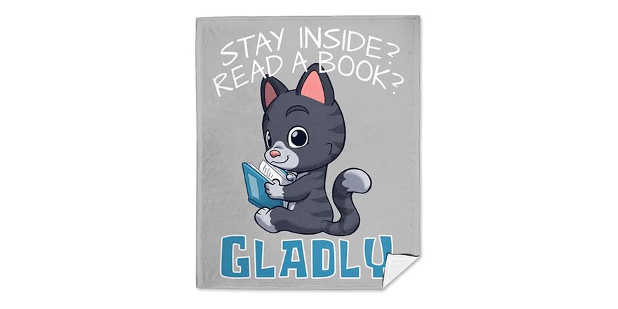 Stay Inside and Read Mink Blanket