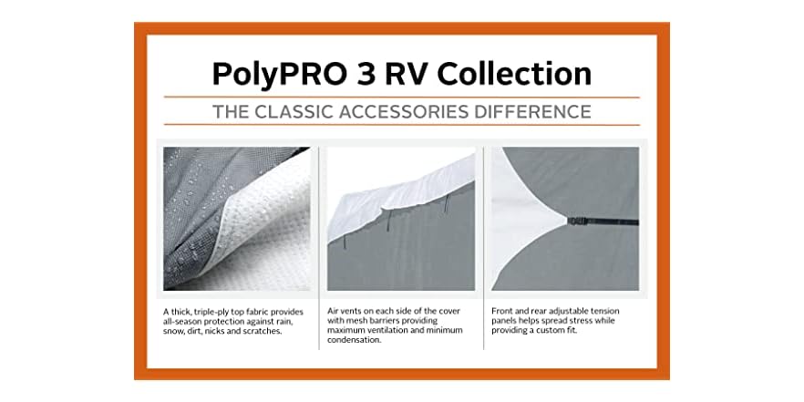 Classic Accessories Teardrop Trailer Cover