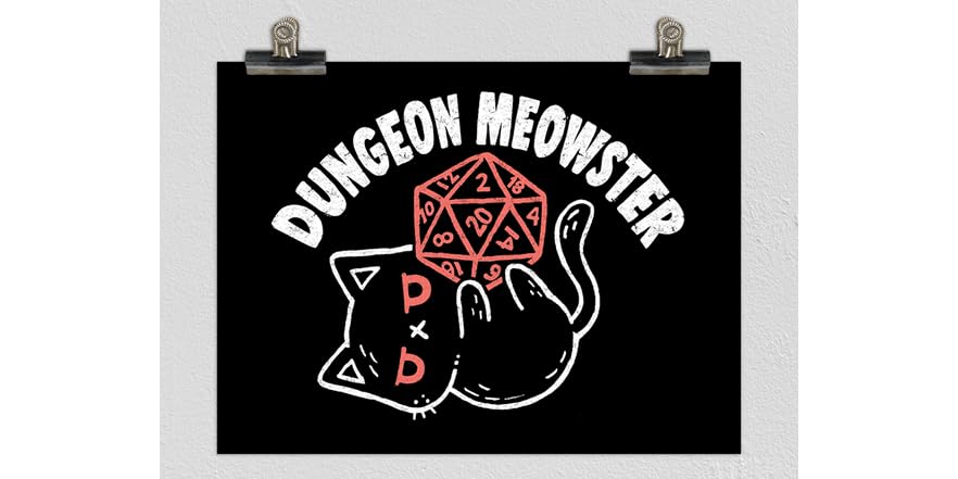 The Dungeon Meowster 12" x 16" Matte Poster