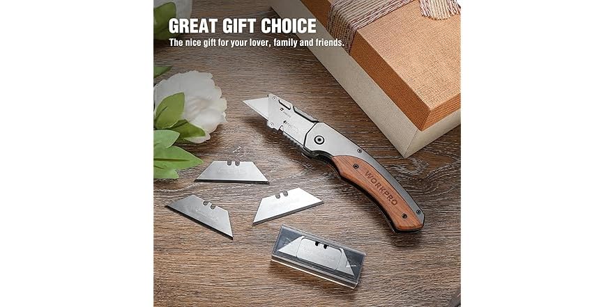 WORKPRO Utility Knife, Quick-Change Box Cutter