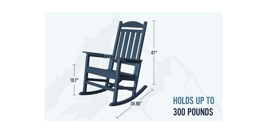 All Weather Resistant Poly Lumber Porch Rocker