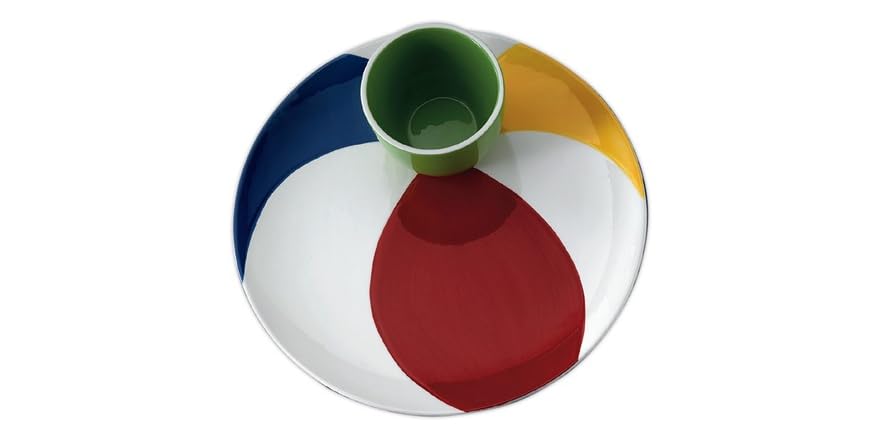Beach Ball Platter and Dipping Bowl Set