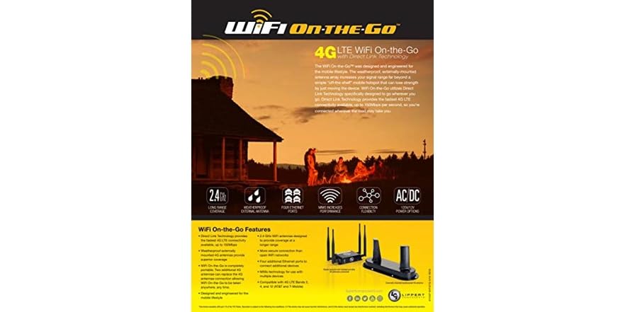 WiFi On-The-Go 4G LTE Mobile Hotspot Router Broadband Kit