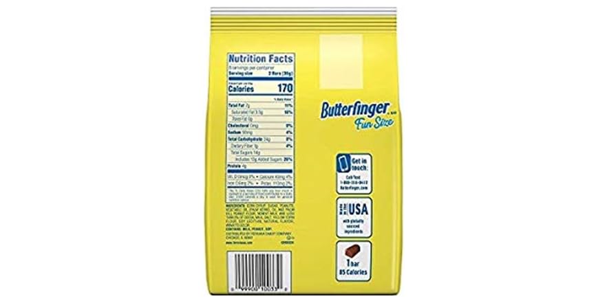 Butterfinger Fun Size Bag, 6pk