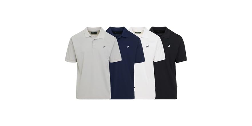 4Pk Mens S/S Dry Fit Performance Polo