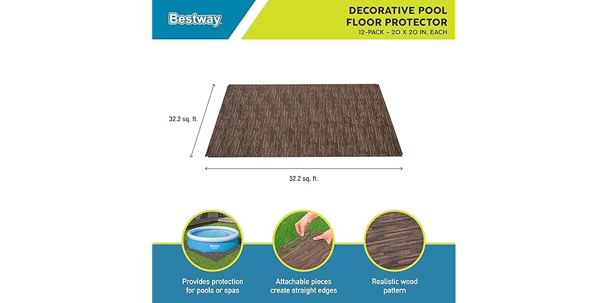 Flowclear 20" x 20" Pool Floor Protector