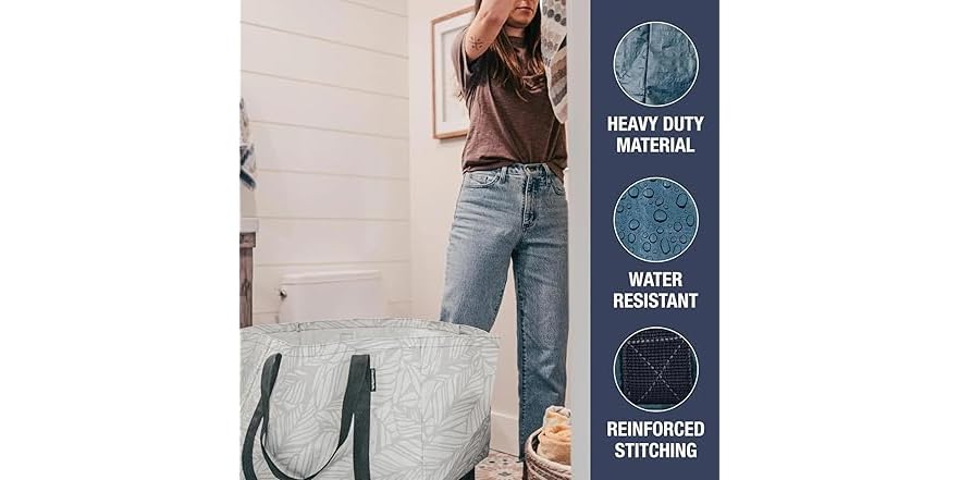CleverMade 2PK Storage Bags/Totes - 76L, Ocean