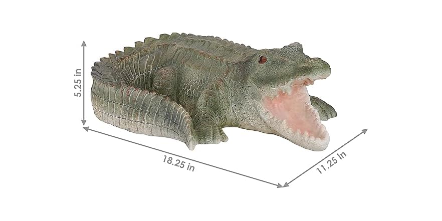 Sunnydaze Chloe The Crabby Crocodile Statue Patio