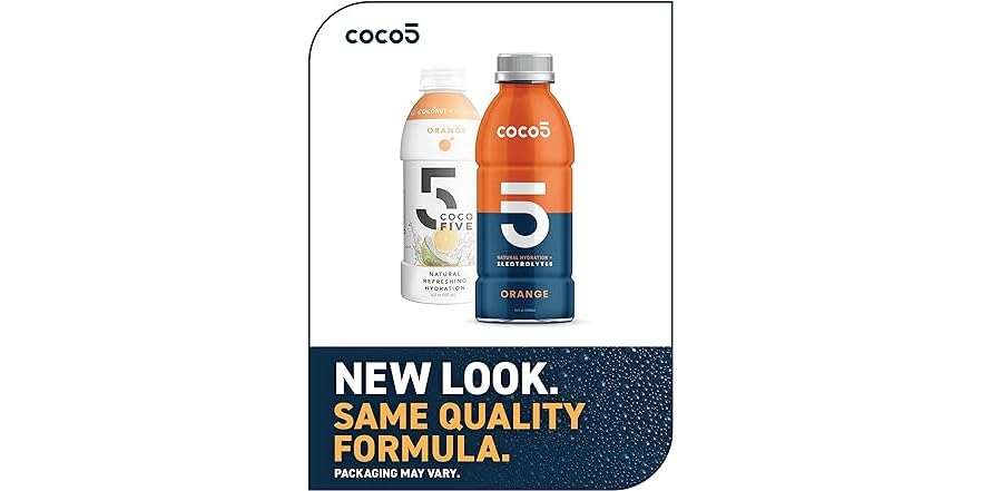(12 Pack) Coco5 Clean Sports Hydration Orange Flavor