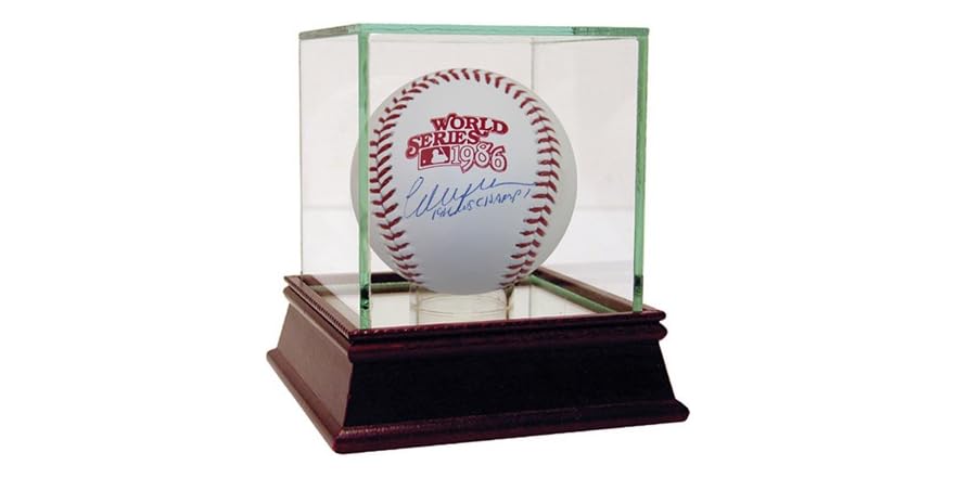 Ed Lynch Signed 1986 WS Logo Baseball, 1986 WS Champs