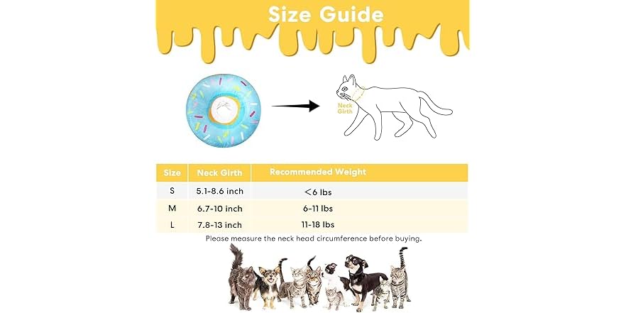 Footfox Cat Cone Donut Collar Soft