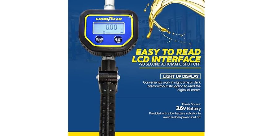 GOODYEAR Digital Oil Control Valve Meter Nozzle 10 GPM