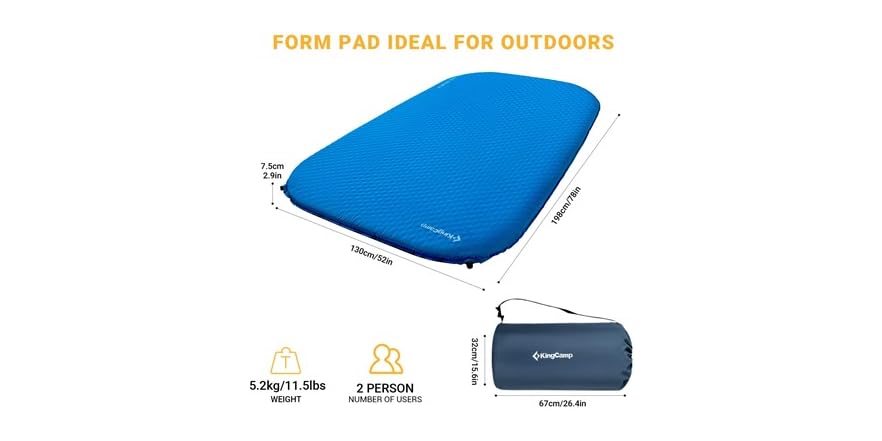 KingCamp Deluxe Series Self Inflating Pad