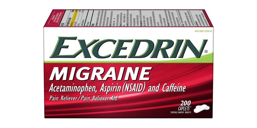 (2 Pack) Excedrin Migraine Relief Caplets to Alleviate Migraine ...