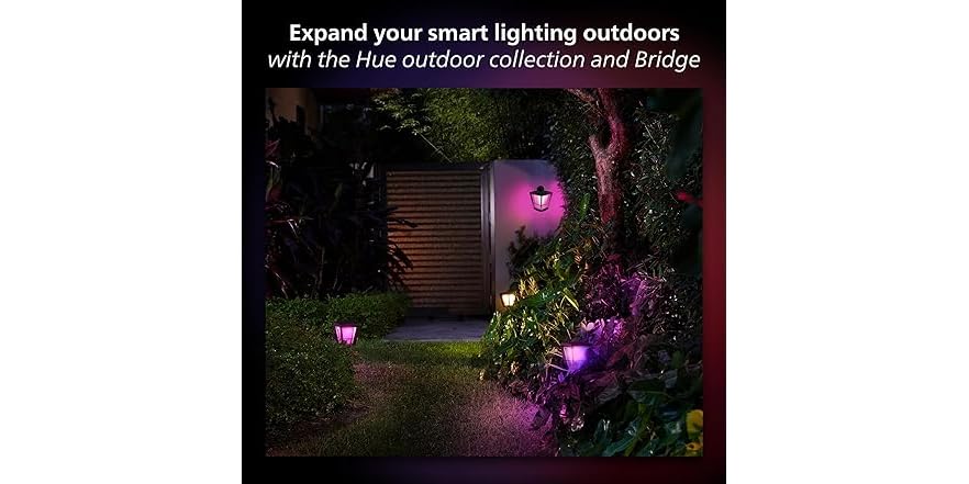 Philips Hue Discover Outdoor Smart Flood Light Fixture, Black