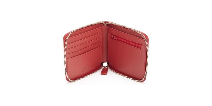 Royce Saffiano Leather zip Around Wallet