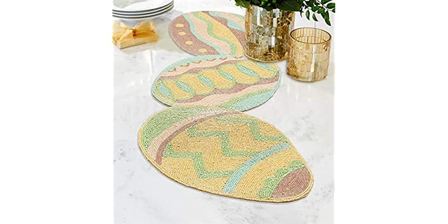 Beaded Table Runner Glass Beads Linens