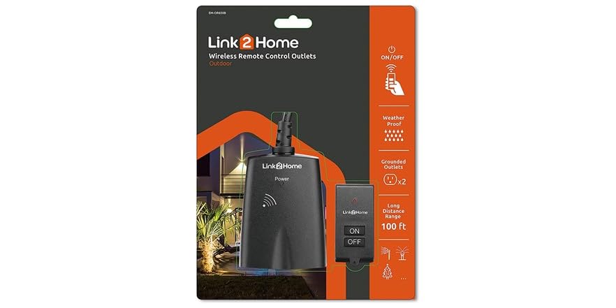 Outdoor Wireless Remote Outlet, Single