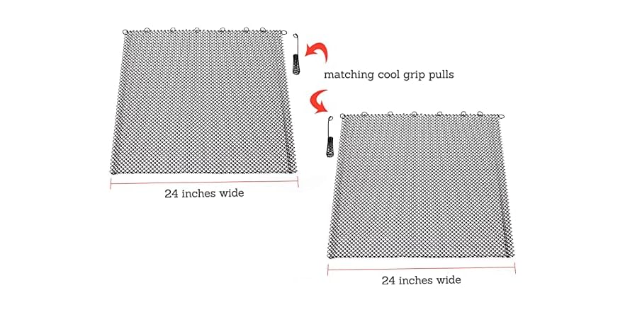 Mesh Screen to fireplace, 2 Panels