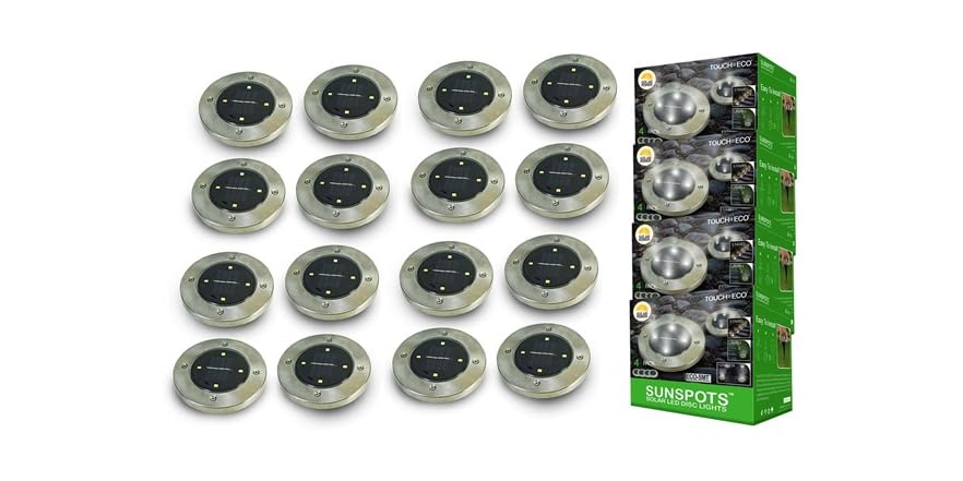 Solar SUNSPOTS Outdoor LED Disk Lights, Your Choice