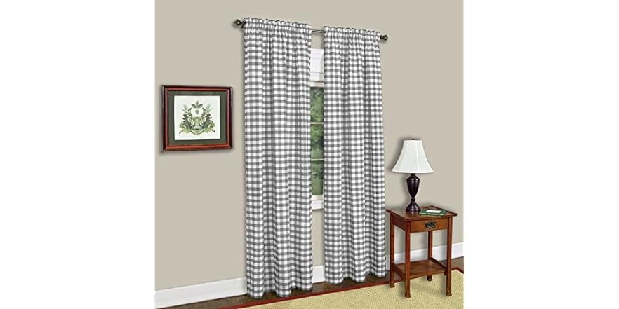 Buffalo Check Single Panel Curtains