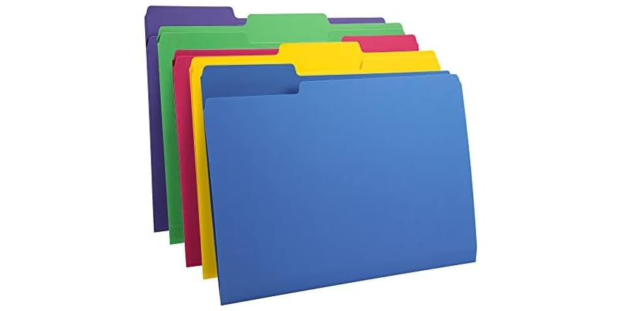 Amazon Basics 3 Tab File Folders