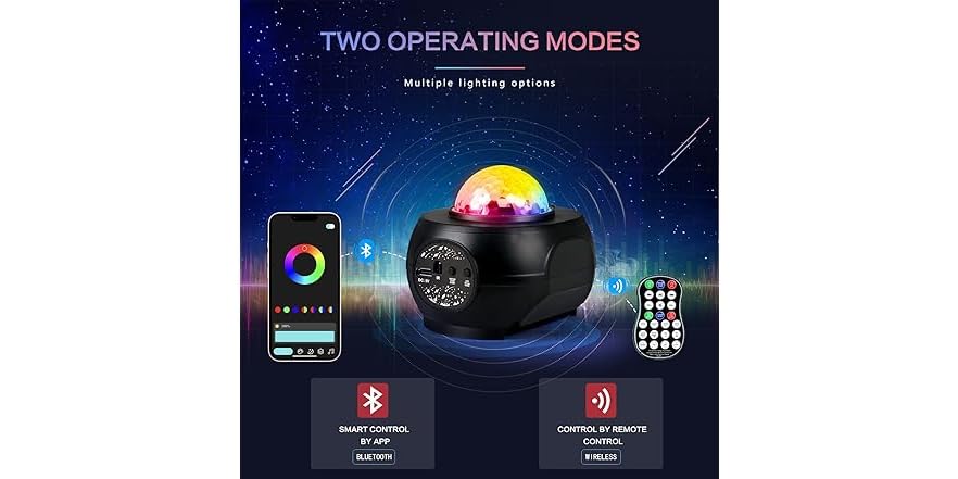 RCMo Galaxy Star Projector Night Light