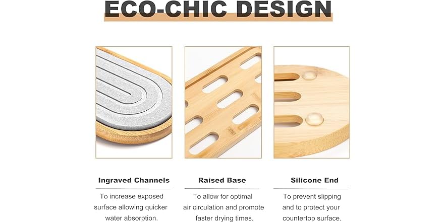 Instant Dry Bamboo Sink Organizer