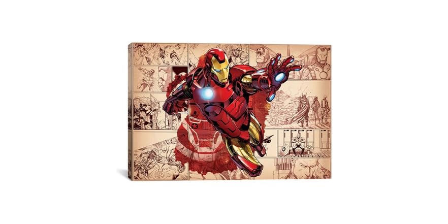 Comics-Avengers Iron Man On Comic Panels