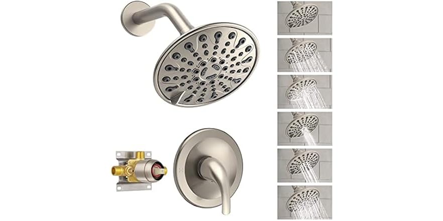 EMBATHER Brushed Nickel Shower Faucet Set