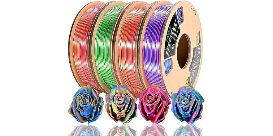 4 Pack Tri Color PLA 3D Printer Filament