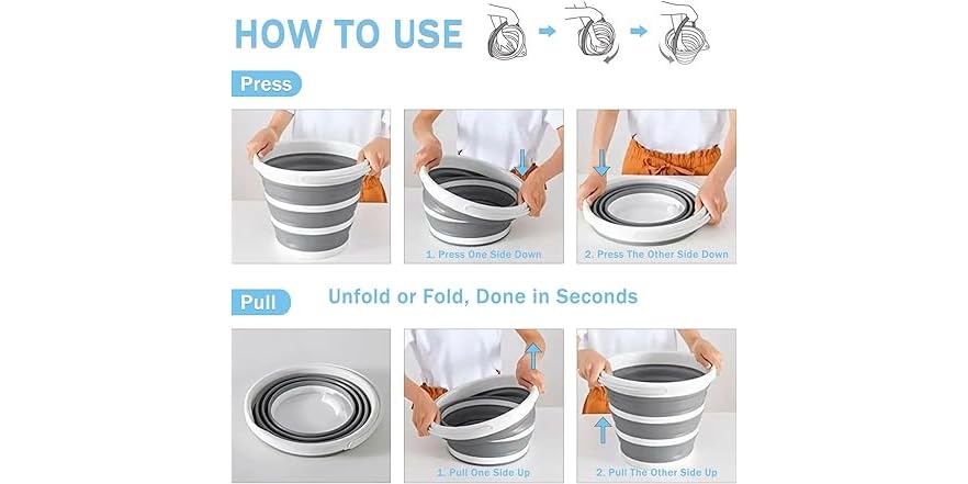 2-Pack Collapsible Buckets - 2.6 Gallon