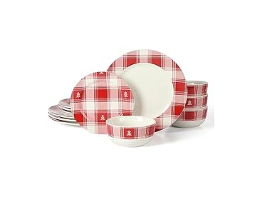 Martha Stewart Plaid Dinnerware Set