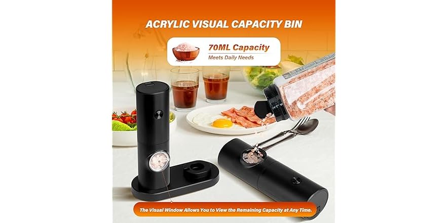 Simple Deluxe Electric Salt and Pepper Grinder
