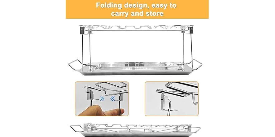 14 Slots Chicken Leg Rack for Grill