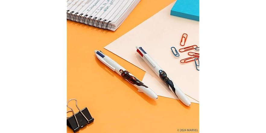 BIC 4-Color Marvel Avengers Pens 2-Pack