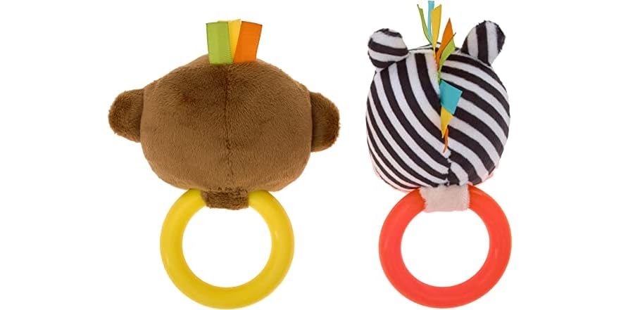 Sassy Baby Monkey Zebra Teether Rings