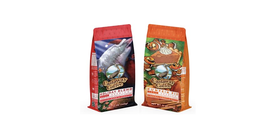 (2 Pack) Castaway Coffee Whole Bean Holiday Bundle