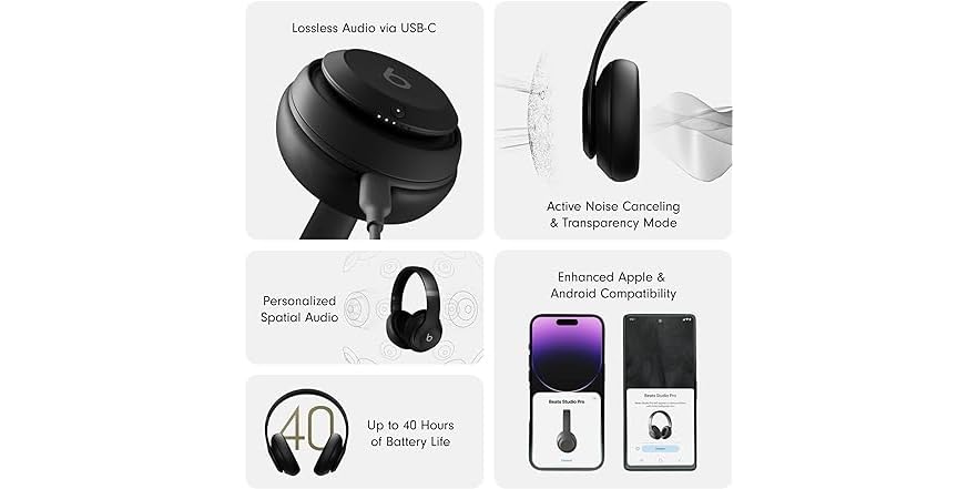 Beats Studio Pro - ANC Wireless Headphones (Grade A Refurbished) (Open Box)