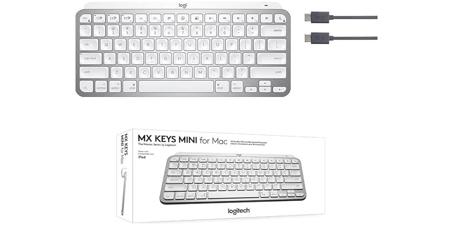 Logitech MX Keys Mini for Mac Minimalist Wireless Keyboard, (Open Box)