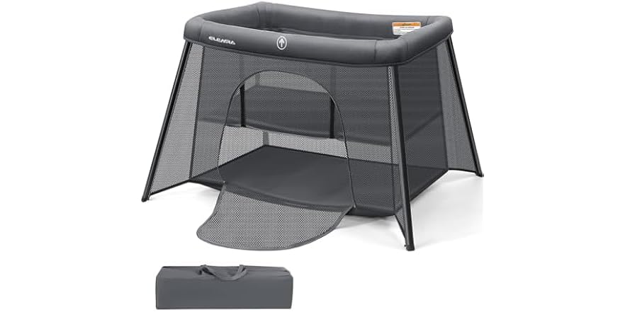 ELEMARA 2 in 1 Baby Travel Crib Easy-Set Up