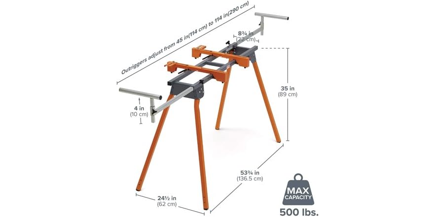 Bora Miter Saw Stand with Pedestal Roller