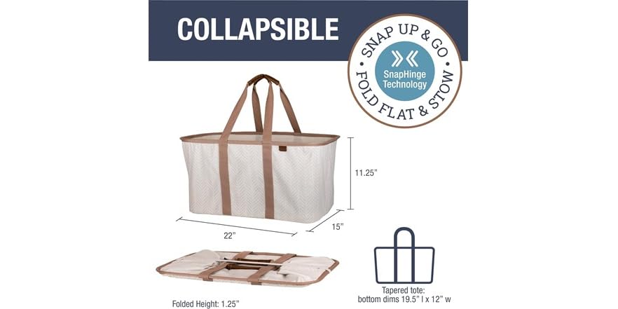 CleverMade Collapsible Laundry Tote 2PK