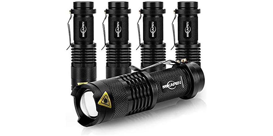 MIKAFEN 5 Pack Mini LED Flashlights