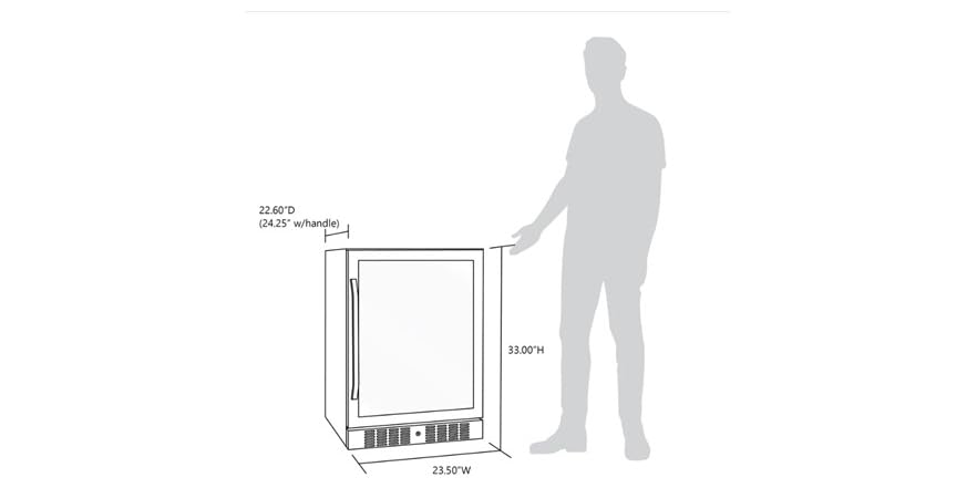 24” Built-in 177-Can Stainless Beverage Fridge